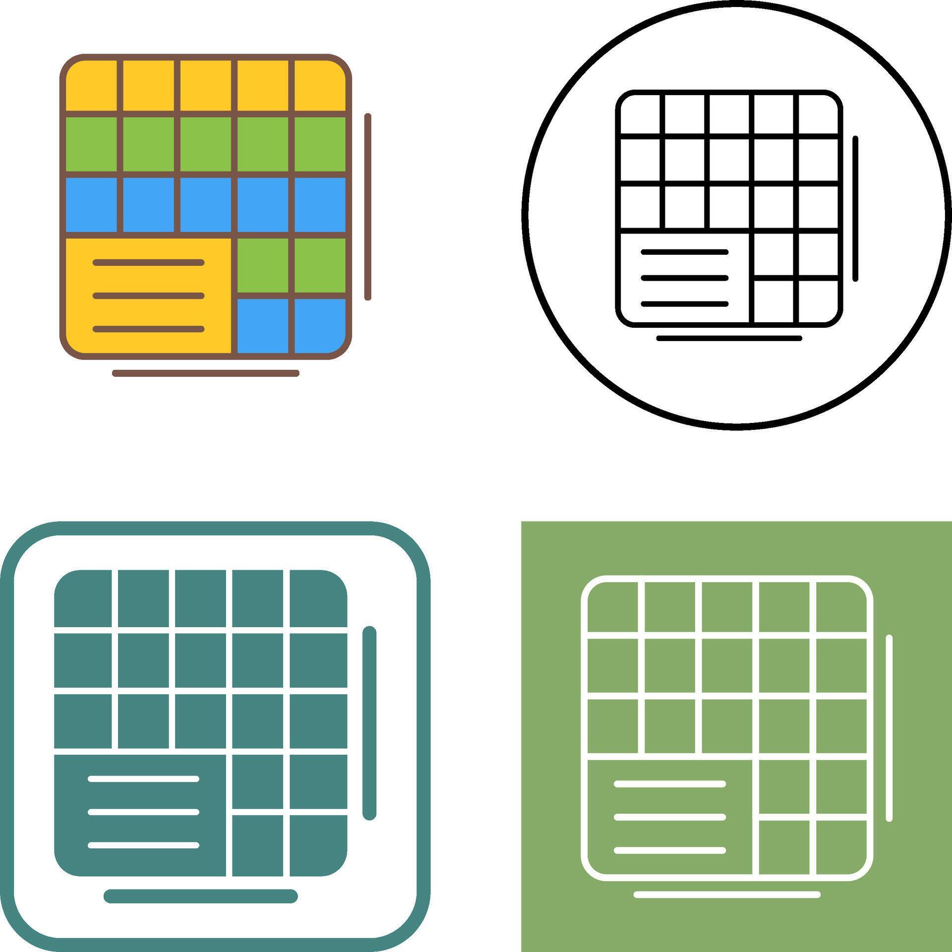 Table Data Icon Design 45421569 Vector Art at Vecteezy