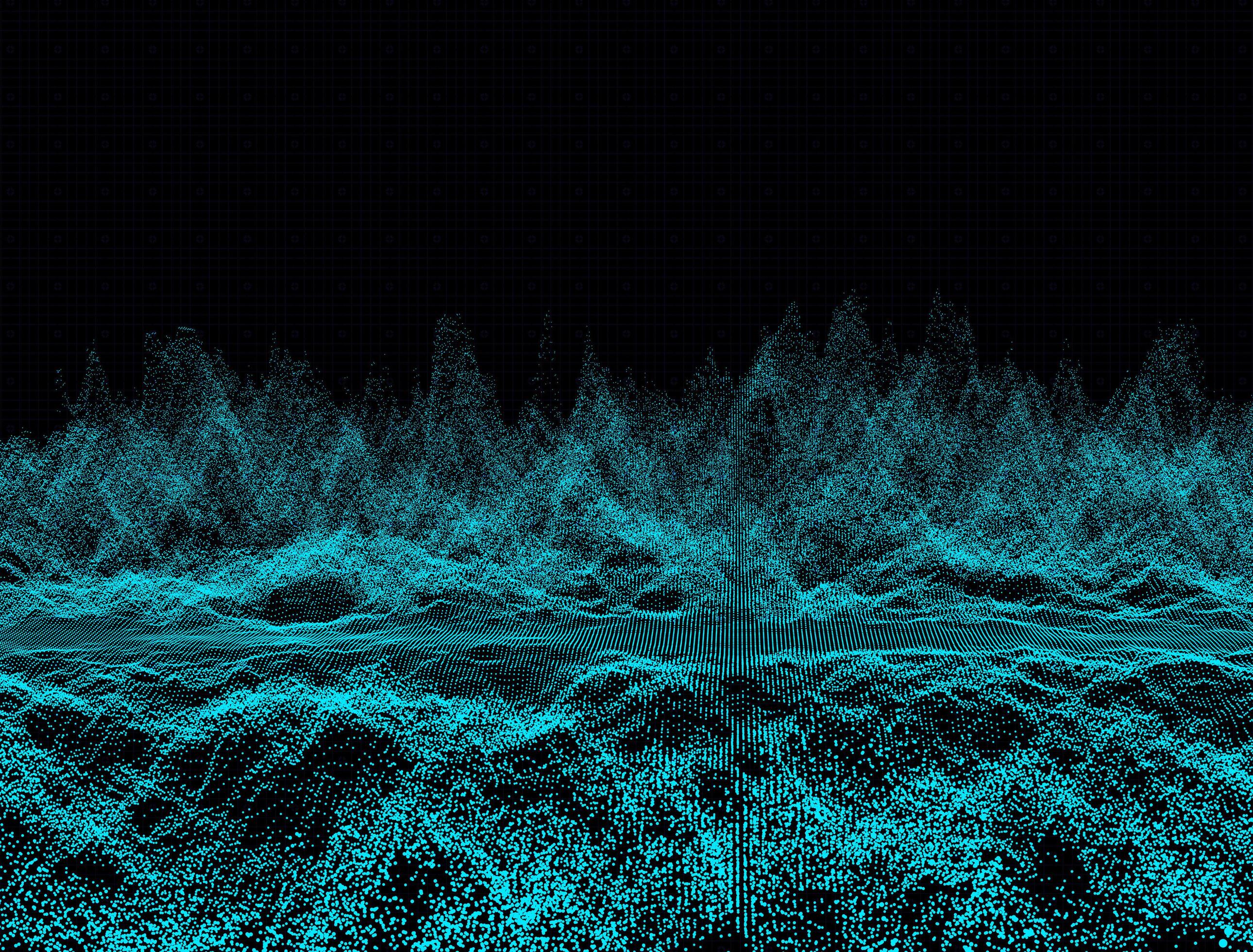 Abstract Dark Table Grid Background With Moving Loop And Flicker Particlesmotion Graphic