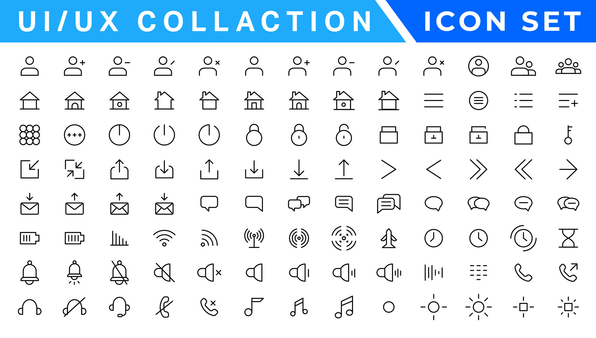 User Interface Icons Collection Basic Ui Ux Icon Set Set Icon Of User Interface Vector