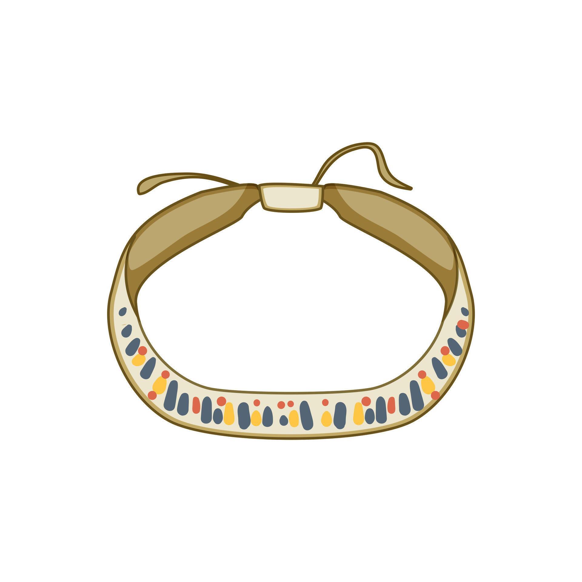 American Hippie Friendship Bracelets Cartoon Vector Illustration