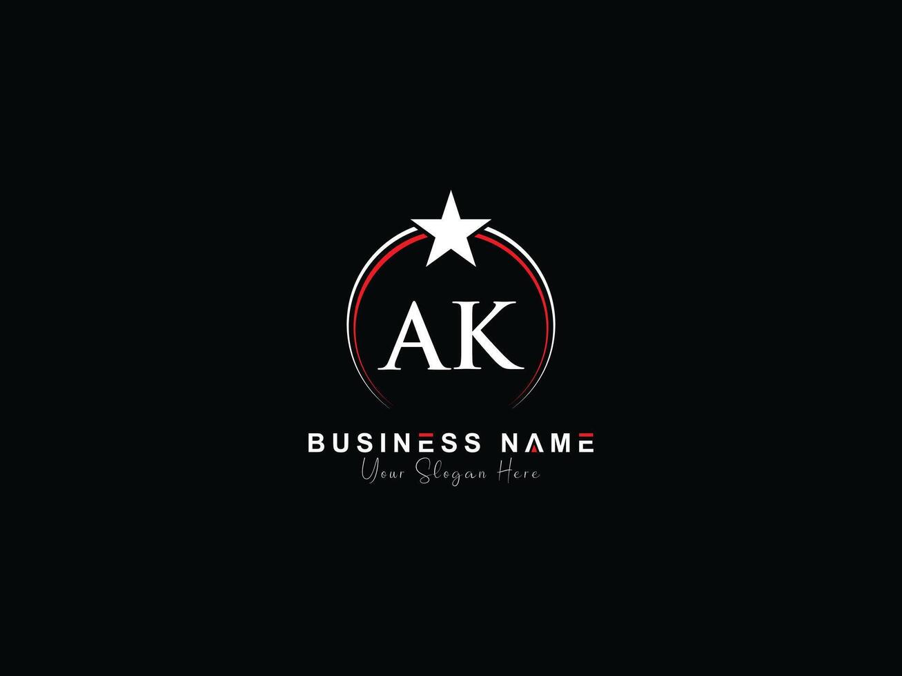Royal Star Ak Luxury Logo, Minimalist Circle AK Letter Logo Design 45484206 Vector Art at Vecteezy