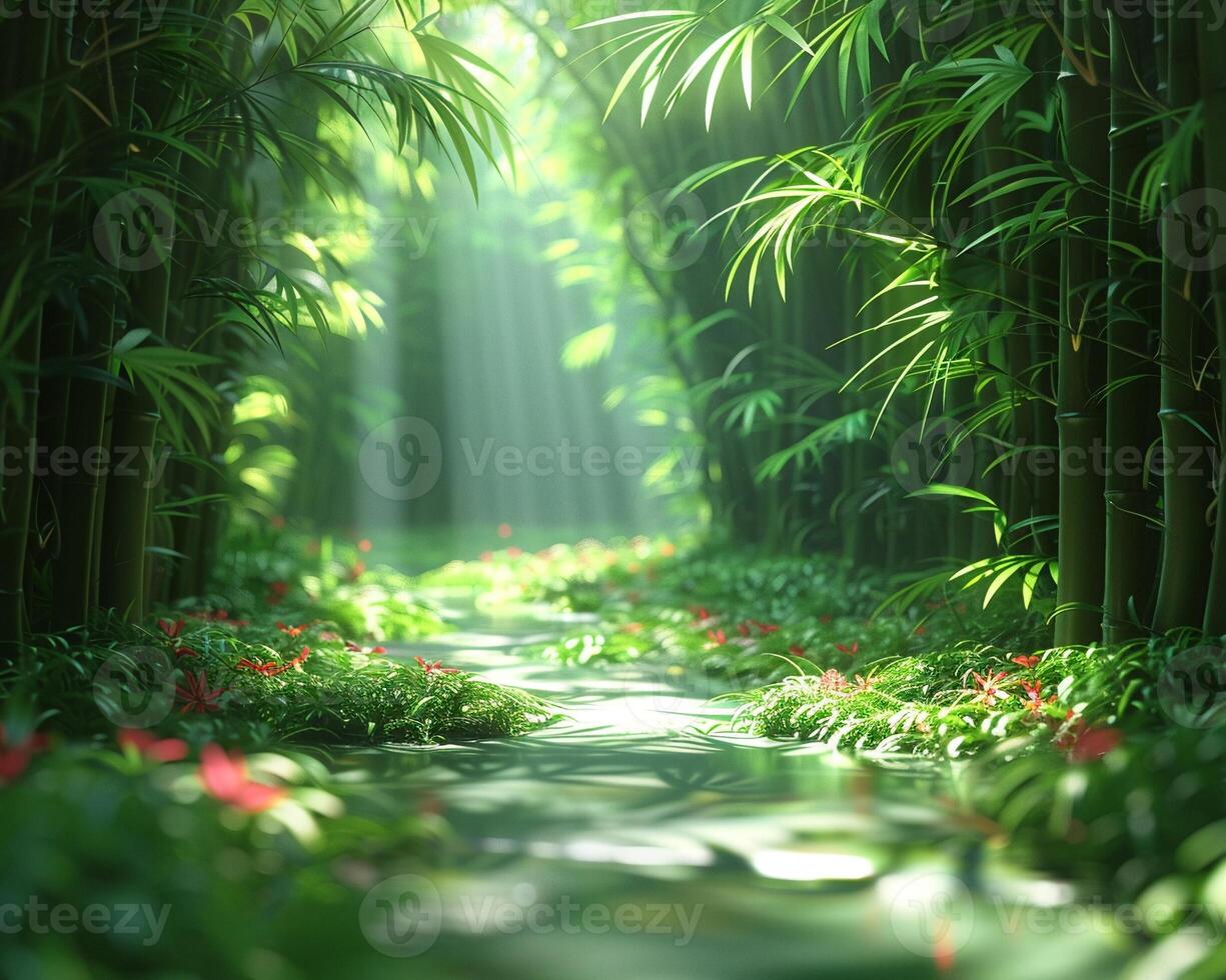 Sunlight casting shadows through a bamboo forest 45490320 Stock Photo ... Sunlight casting shadows through a bamboo forest 45490320 Stock Photo ...
