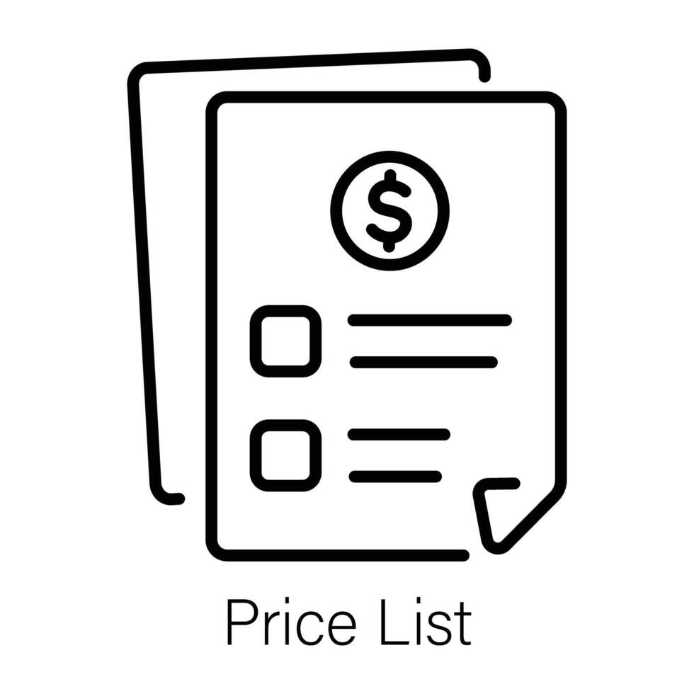 Trendy Price List 45490390 Vector Art at Vecteezy