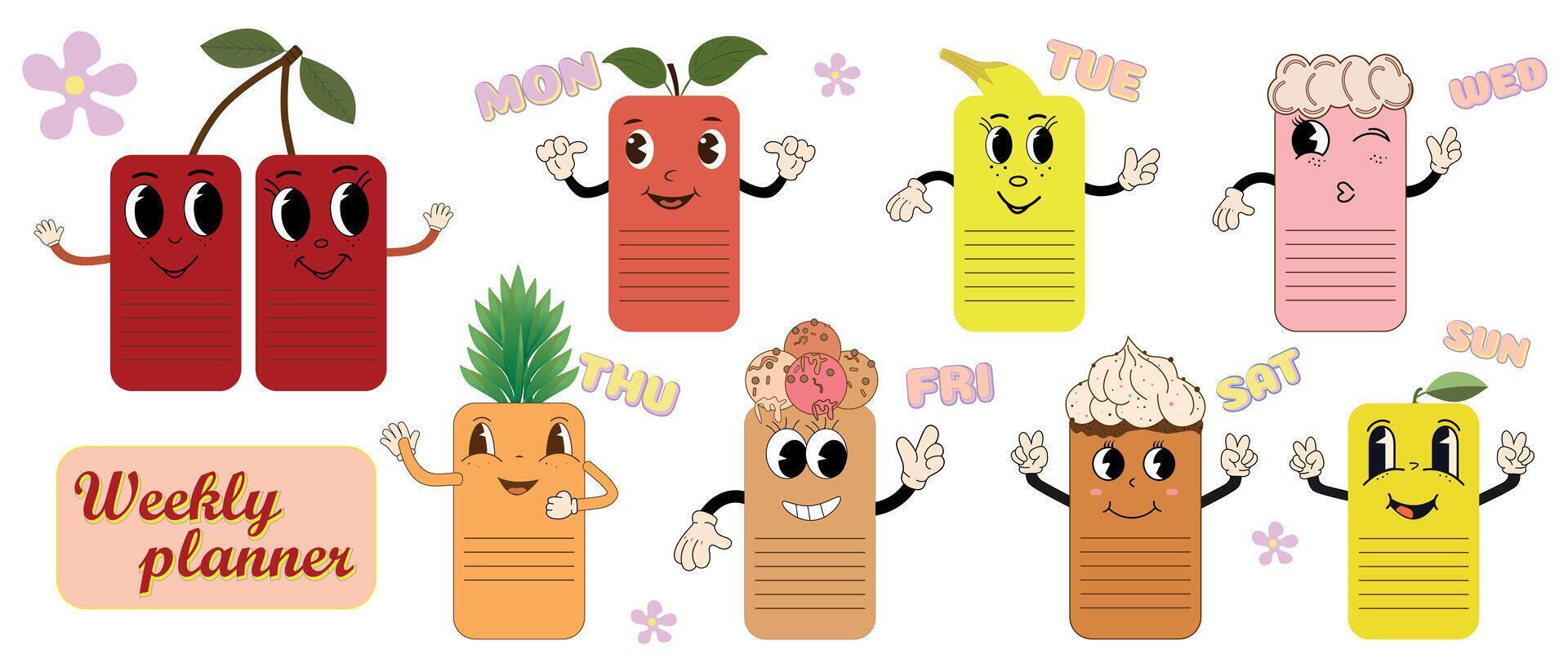 Weekly or daily children's calendar planner. Weekly to-do lists and ...