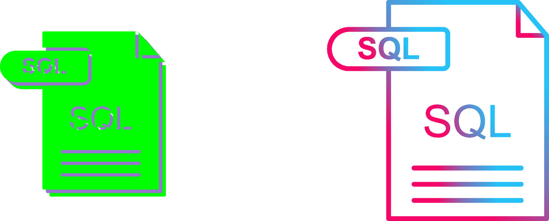Sql Icon Design 45504511 Vector Art At Vecteezy