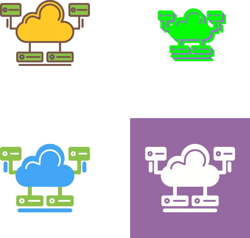 Cloud Database Icon Design 45524576 Vector Art at Vecteezy