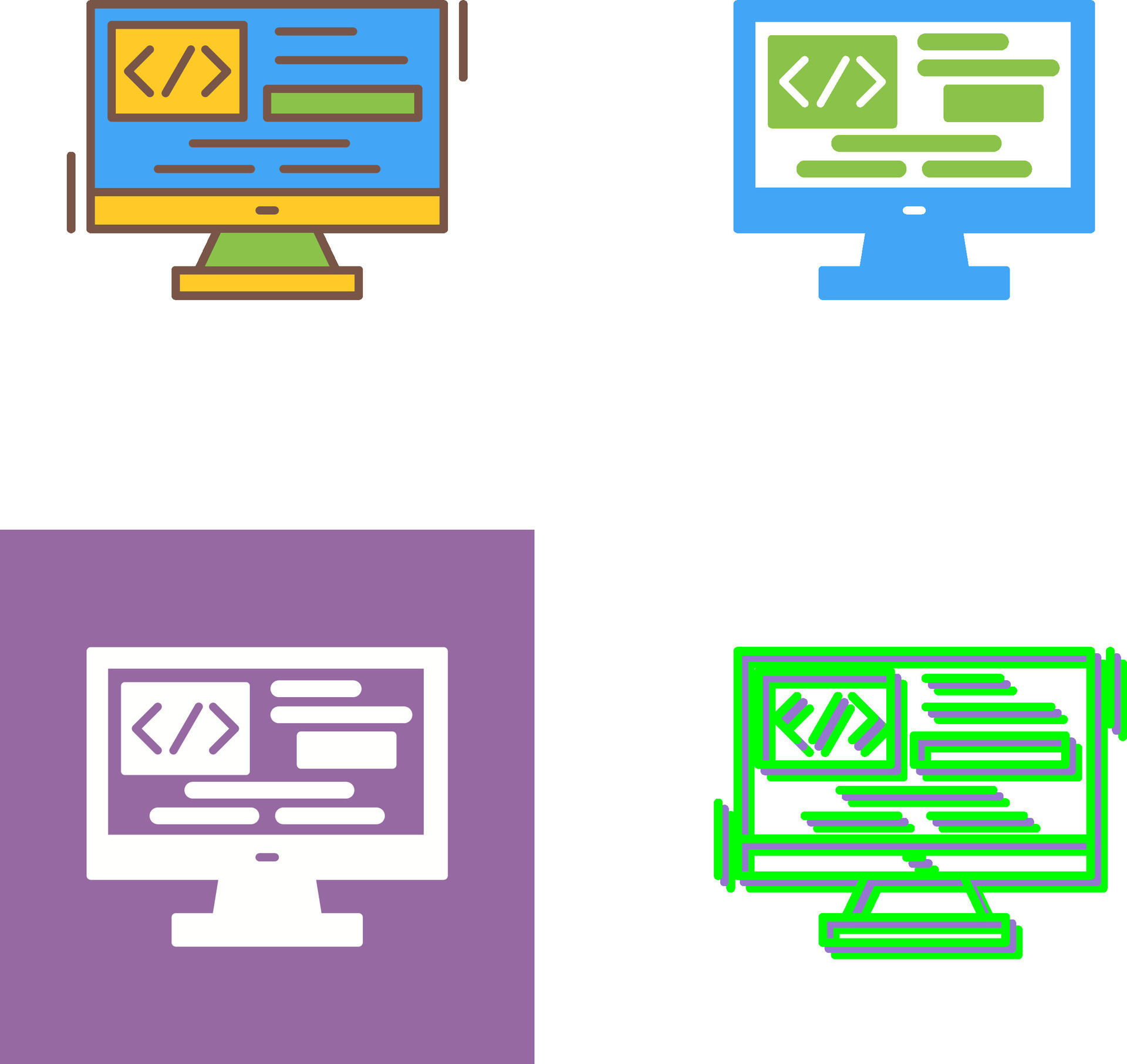 Coding Icon Design 45524600 Vector Art at Vecteezy