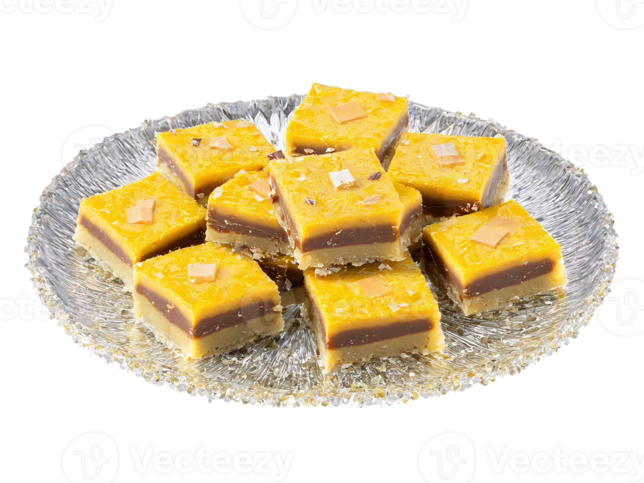 Barfi Diamond Cut Barfi With Its Smooth Fudge Like Texture Arranged On A Glass Plate 45526286 Png