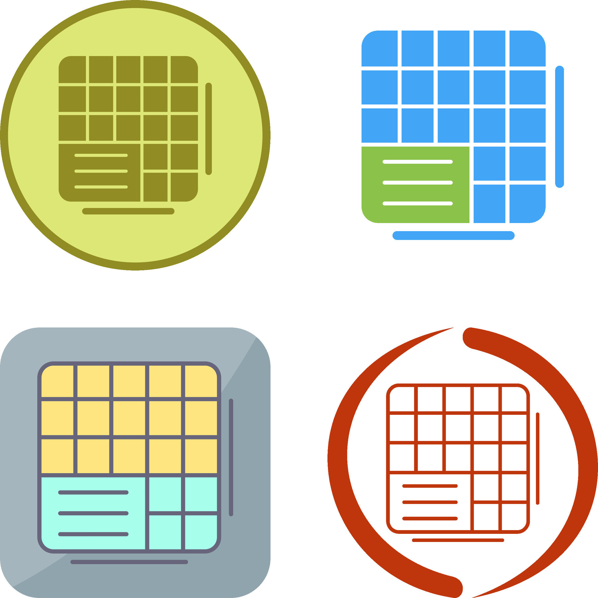 Table Data Icon Design 45536805 Vector Art at Vecteezy