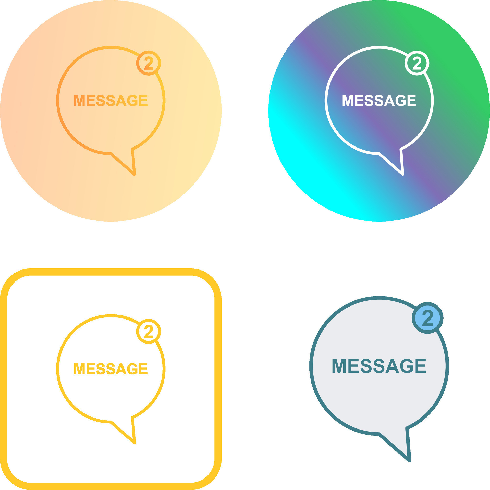 Message Bubbles Icon Design 45542060 Vector Art at Vecteezy