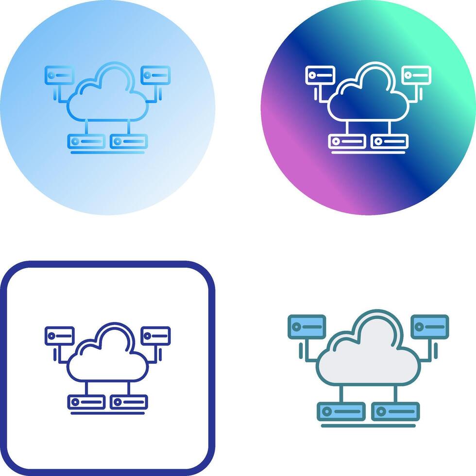 Cloud Database Icon Design 45543151 Vector Art At Vecteezy