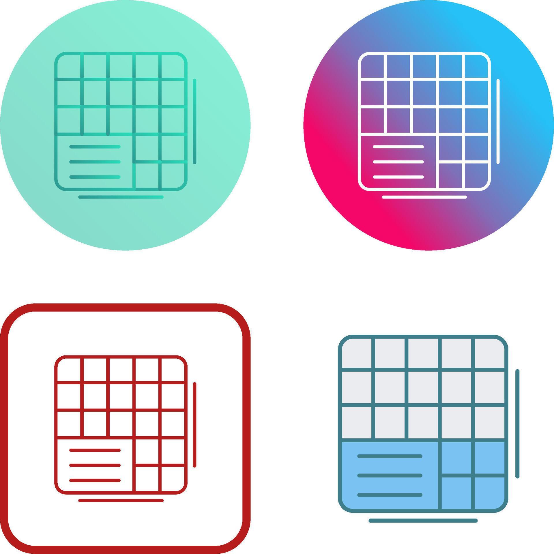 Table Data Icon Design 45543152 Vector Art at Vecteezy