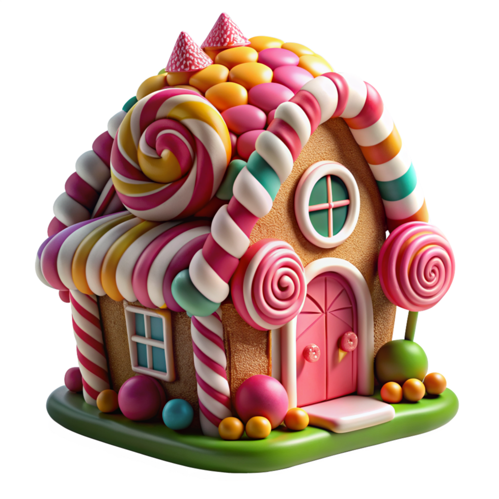 Colorful Candy House 3d Design 45545854 PNG