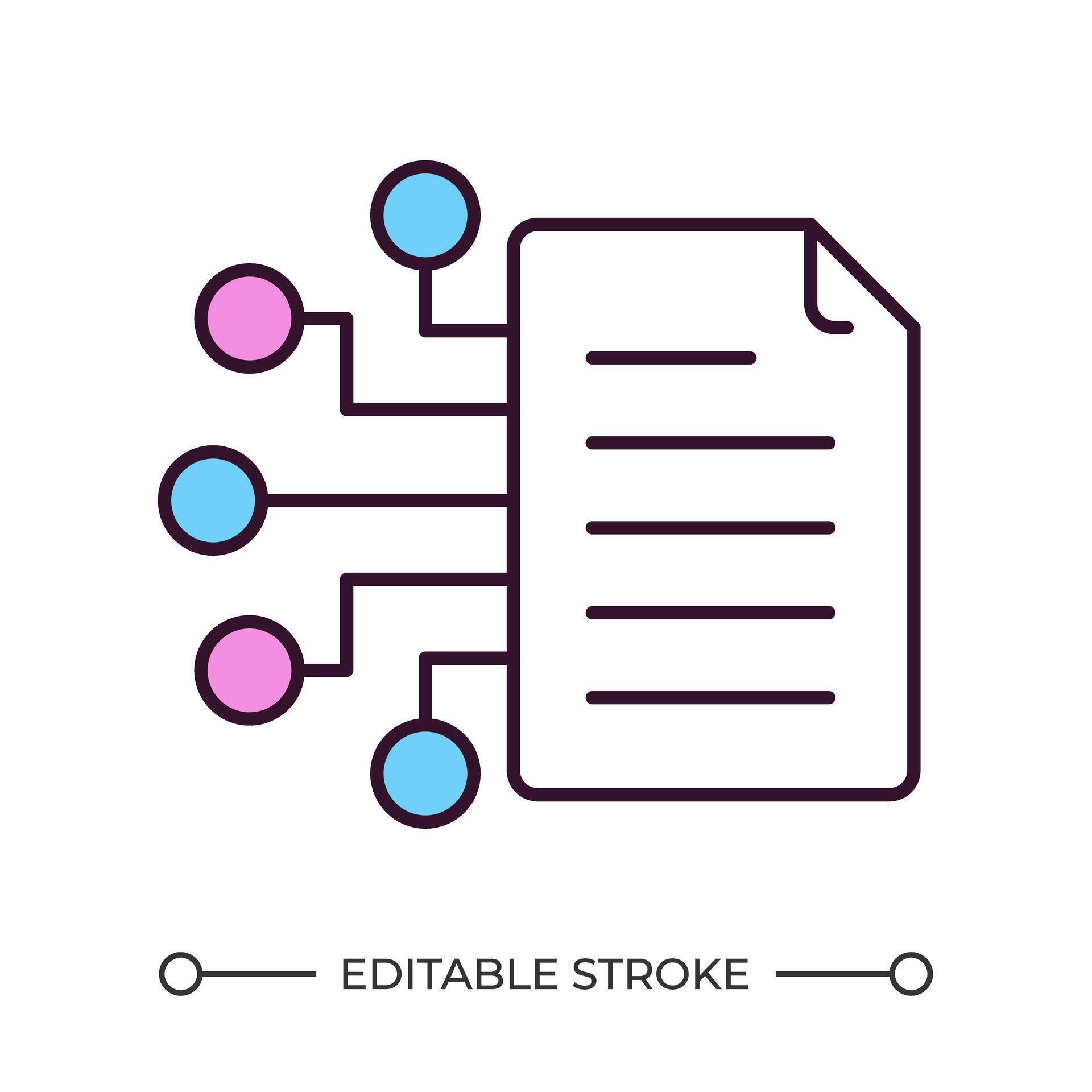 Digital file RGB color icon. Electronic document. File encryption. Paperless office. Digital ...