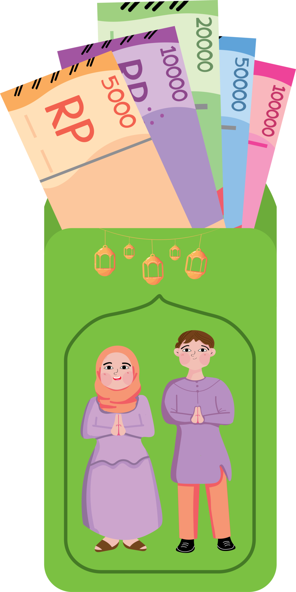 Hand Drawn Thr Lebaran Eid Fitri Illustration 45547540 Png
