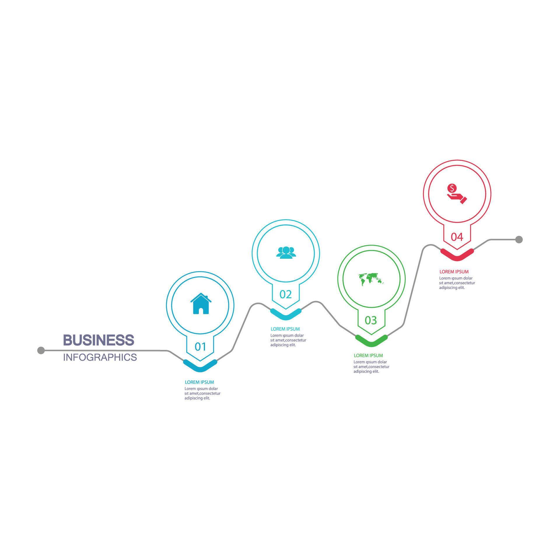 infographics, graphs. presentation. Business concept, chart, steps ...