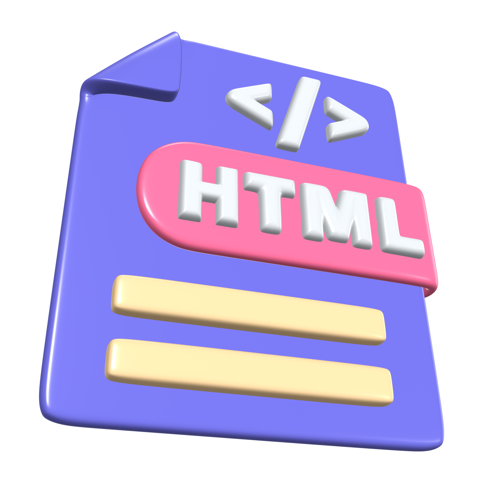 HTML File 3D Illustration Icon 45552313 PNG