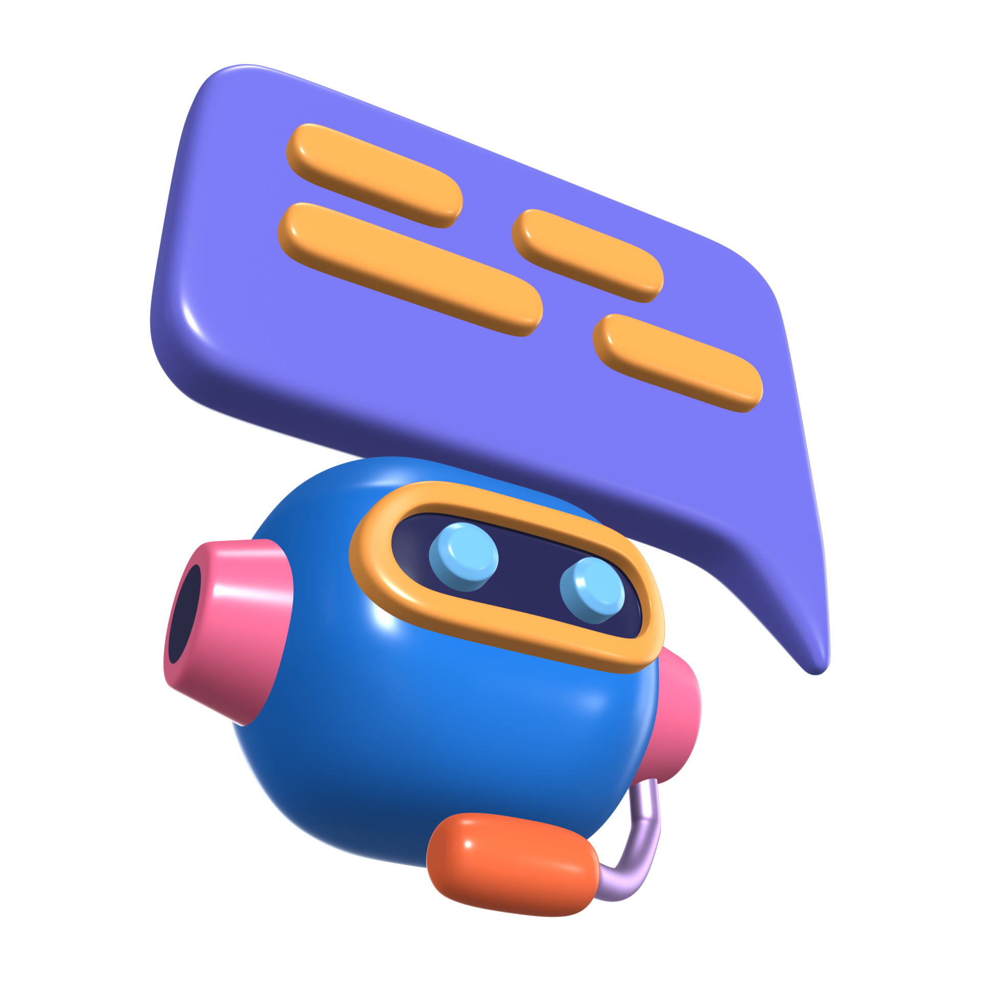 AI Chatbot 3D Illustration Icon 45552315 PNG