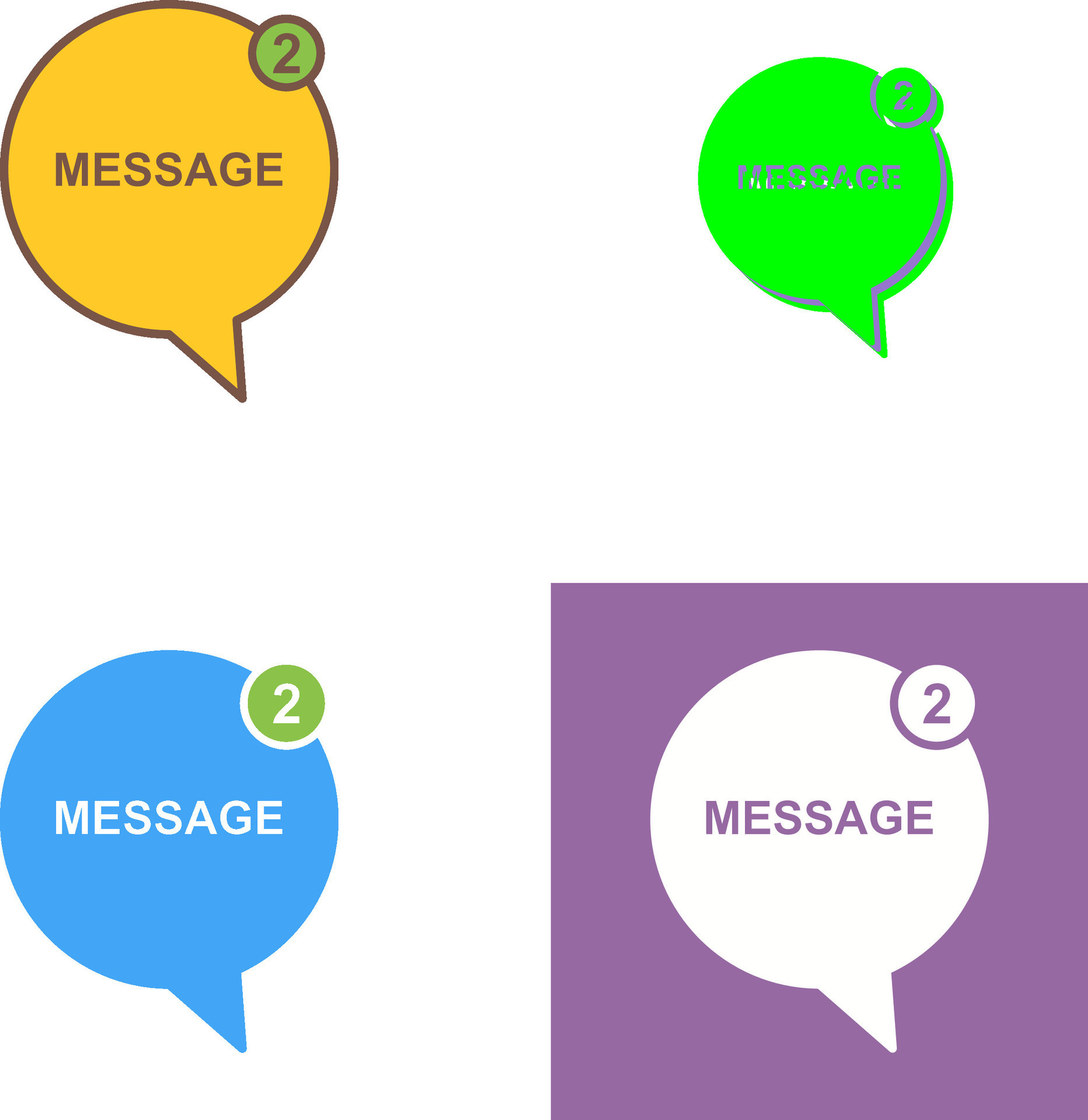 Message Bubbles Icon Design 45563790 Vector Art at Vecteezy