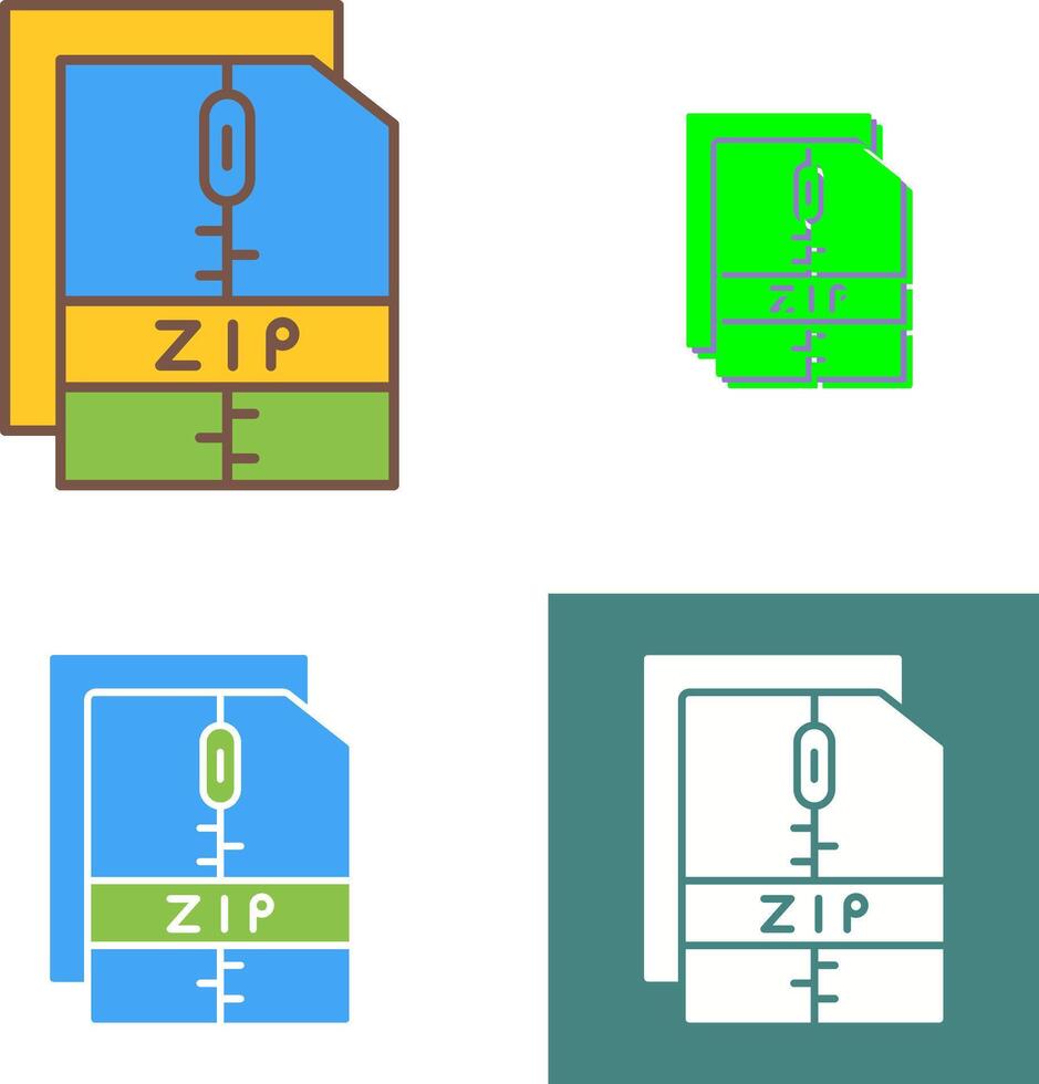 Zip File Icon Design 45565723 Vector Art at Vecteezy