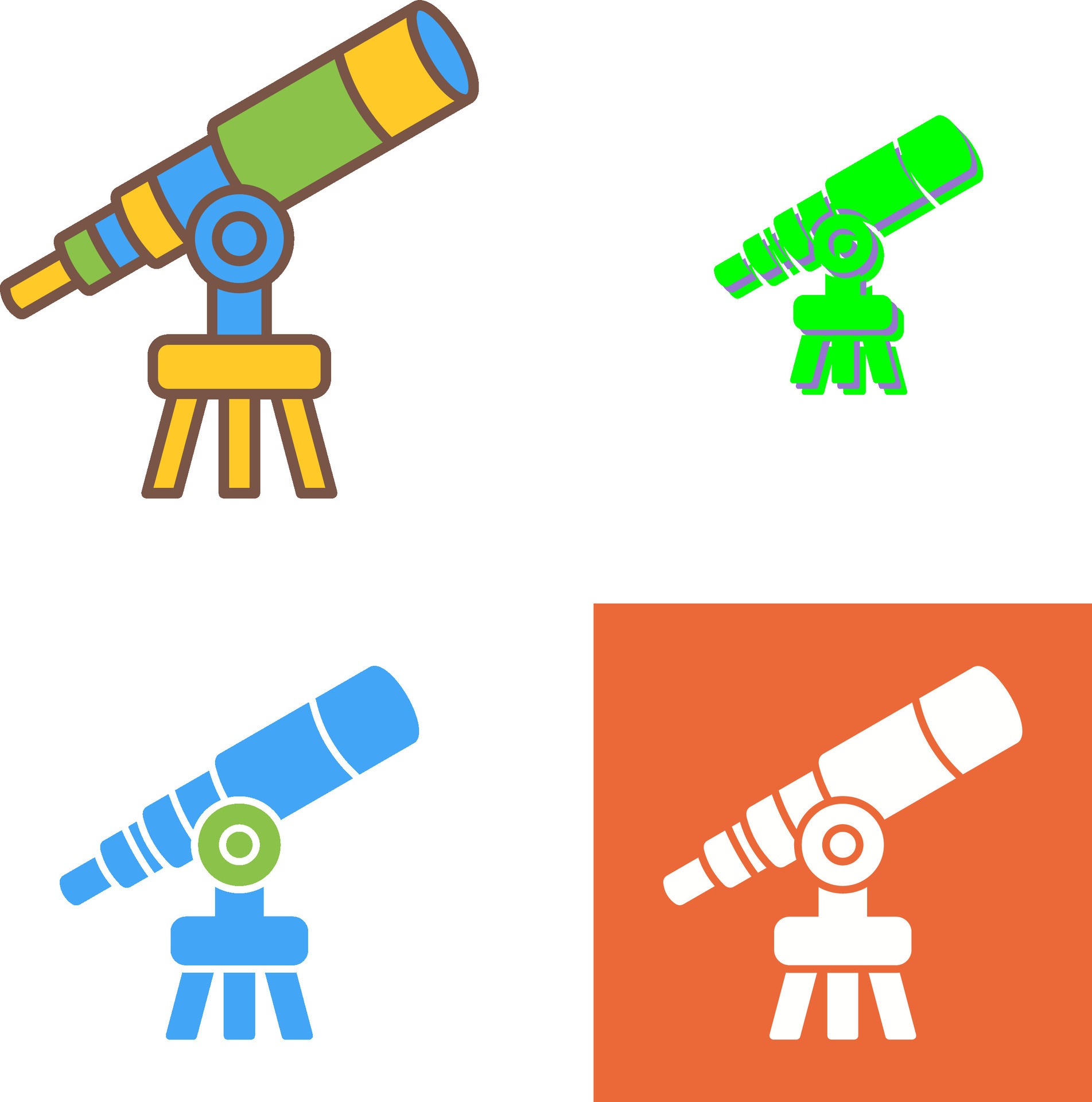 Telescope Icon Design 45565996 Vector Art at Vecteezy