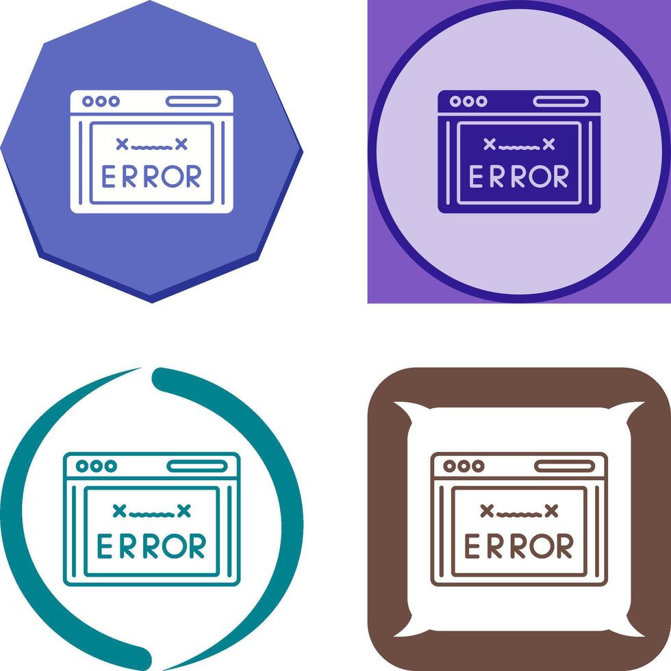 Error Code Icon Design 45572639 Vector Art at Vecteezy