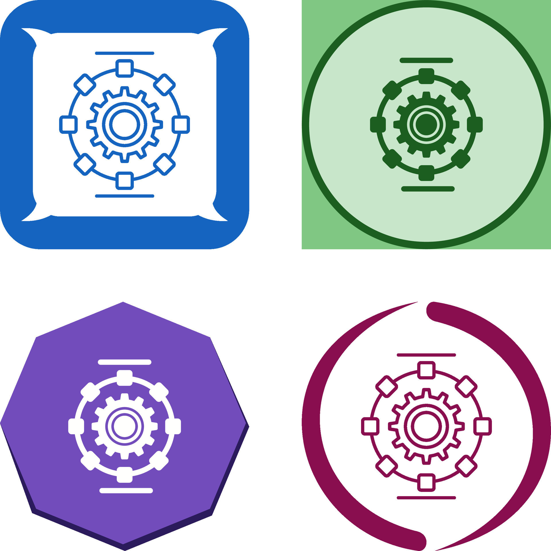 Automated Process Icon Design 45573087 Vector Art at Vecteezy