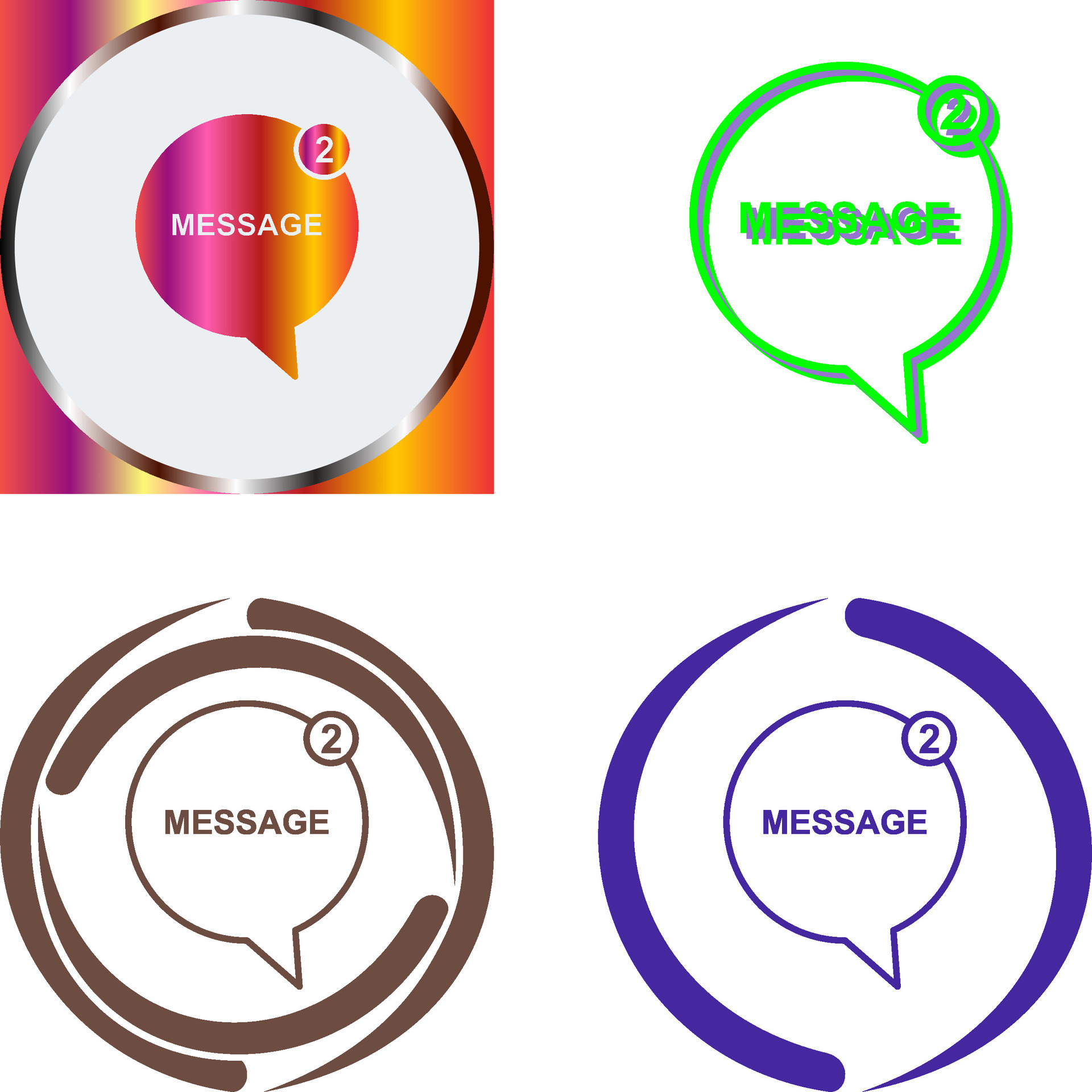 Message Bubbles Icon Design 45575526 Vector Art at Vecteezy