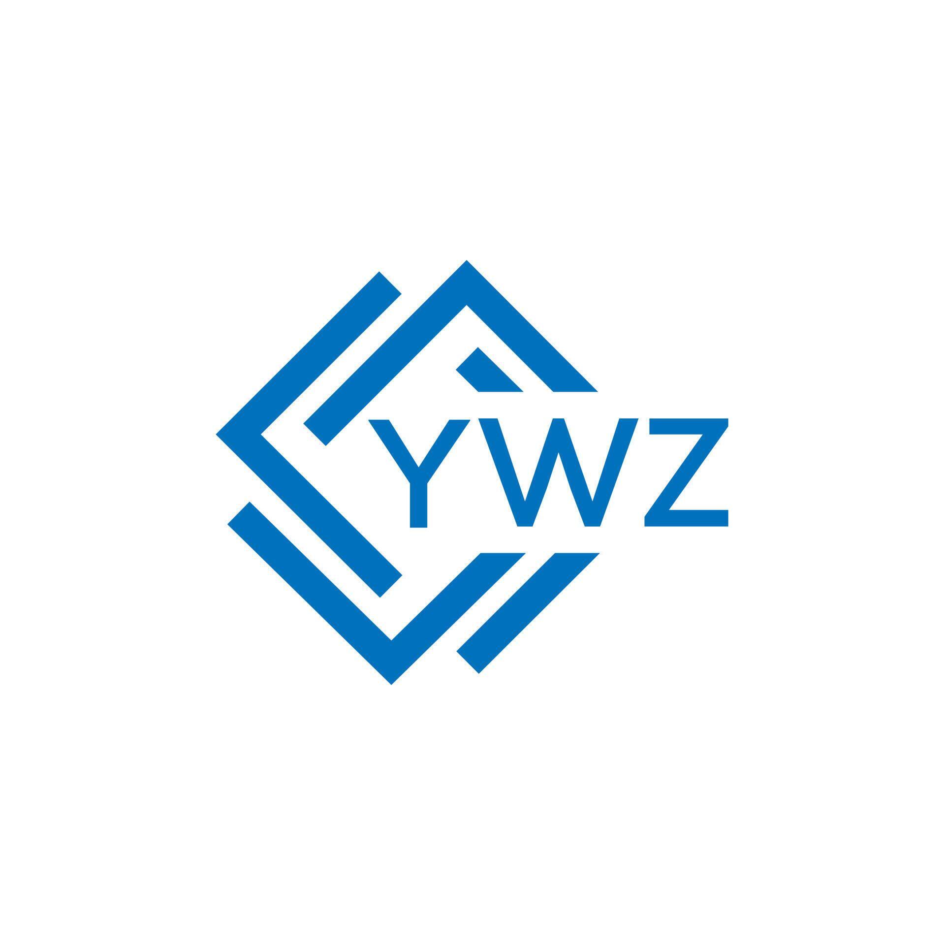 YWZ abstract technology logo design on white background. YWZ creative initials letter logo ...