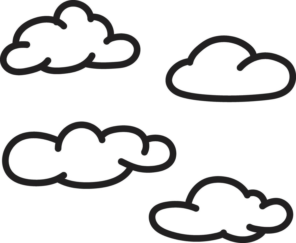 Cloud Icons Set Free 45590992 Vector Art at Vecteezy