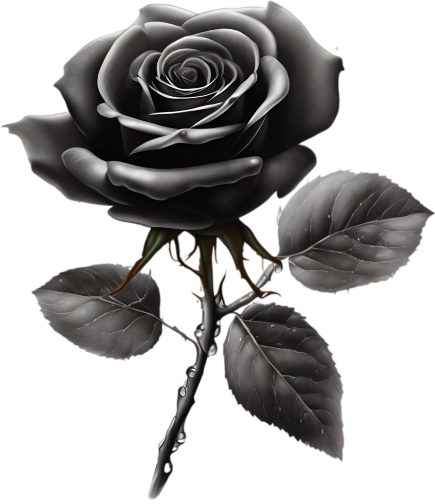 Black And White Rose Drawing Pen And Ink Sketch Flowers Ai Generated 45601860 Png