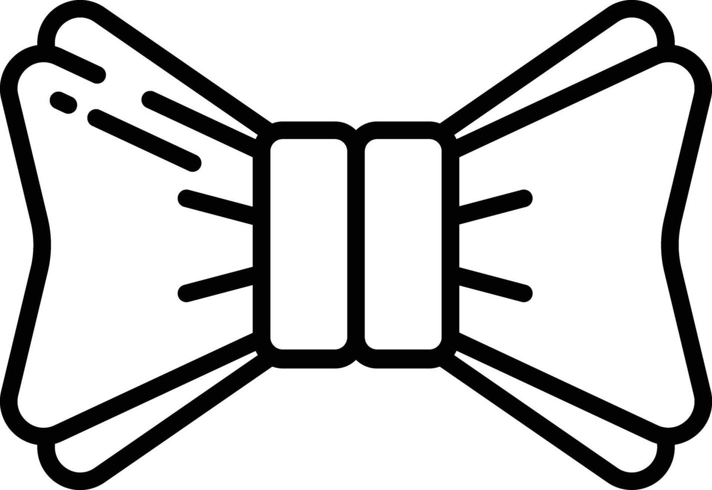 Bowtie outline illustration 45617019 Vector Art at Vecteezy