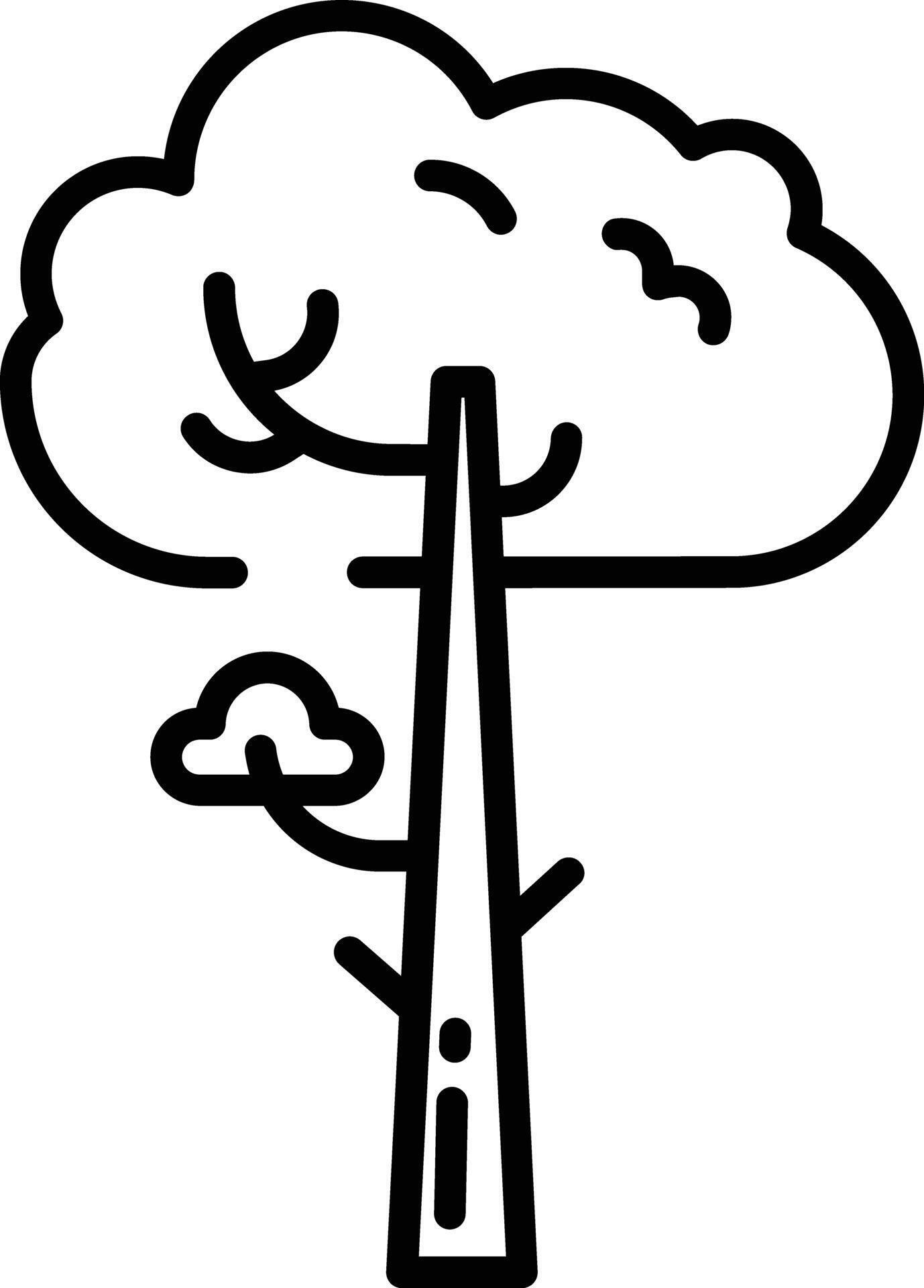 Teak Tree Outline Illustration 45617128 Vector Art At Vecteezy