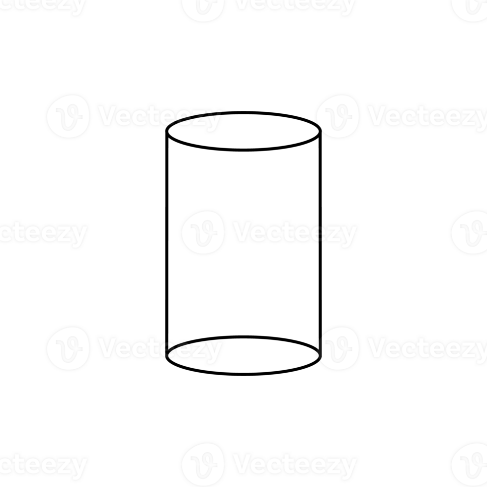 Cylinder geometrical figure outline icon. Symbol logo illustration ...