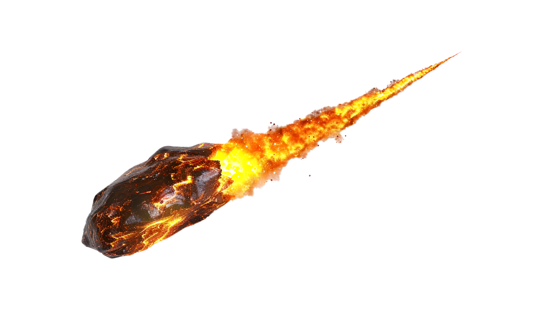 Fiery Meteor in Transparent Background 45619244 PNG