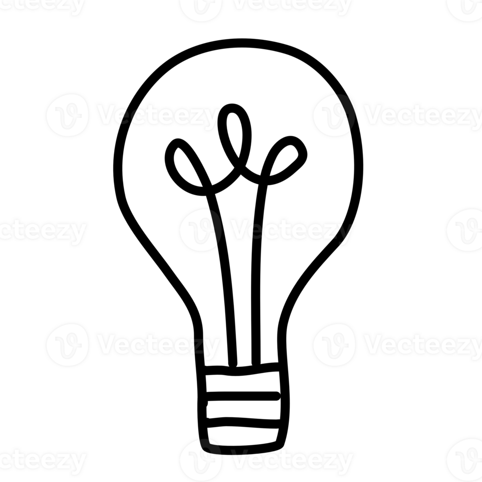 Light bulb, Isolated clipart 45620520 PNG