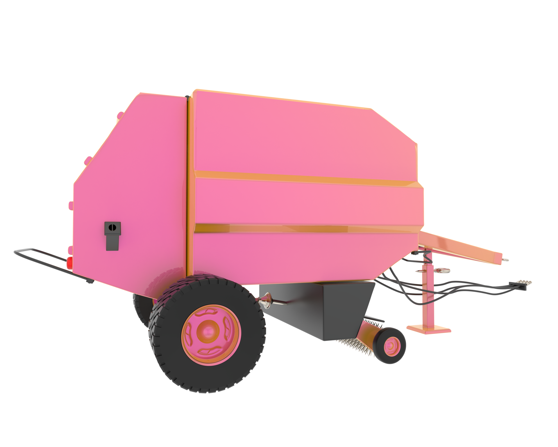 Agricultural Trailer Isolated On Background 3d Rendering Illustration 45623904 Png