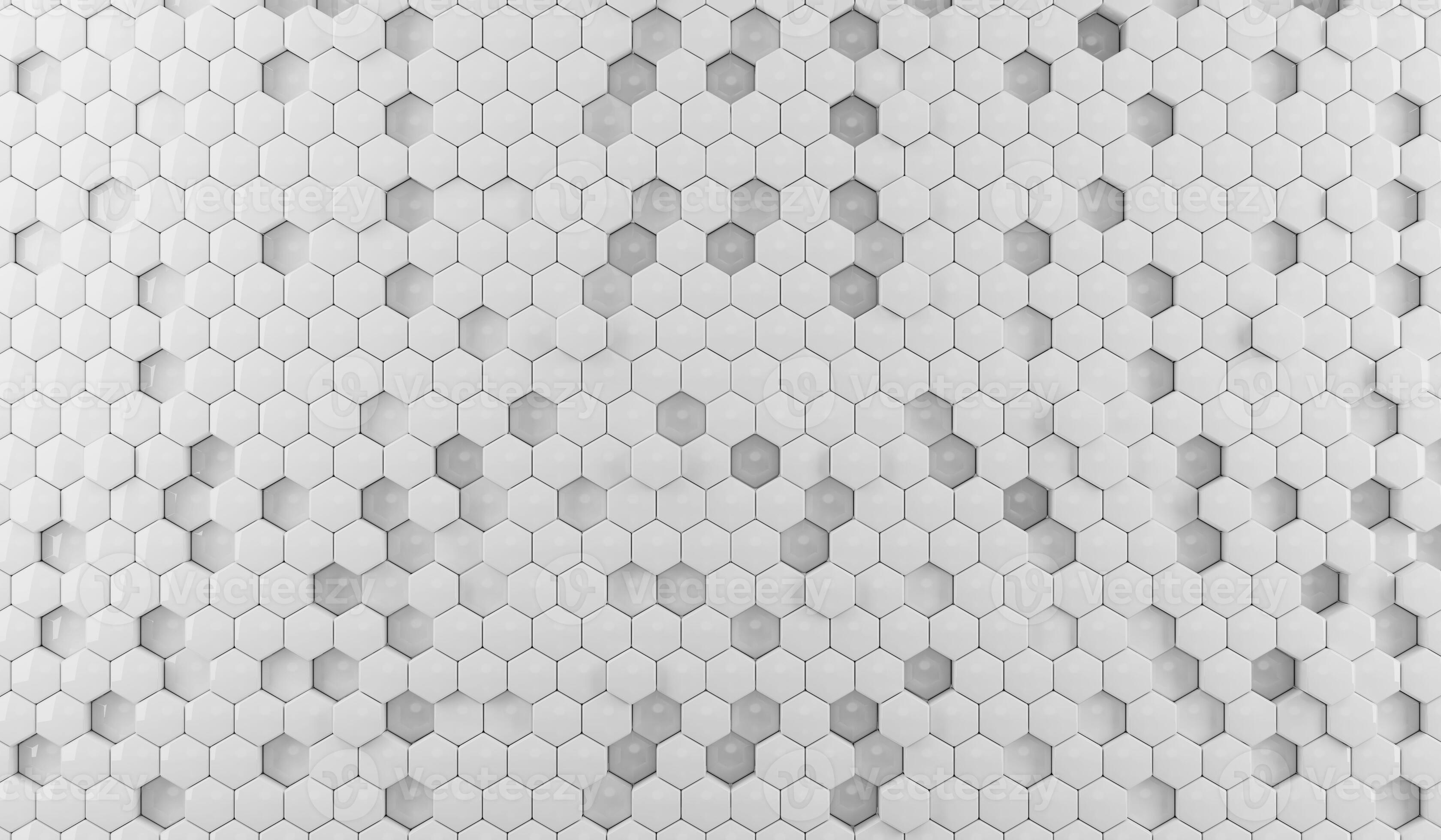 Abstract White hexagon array background 3d rendering 45631498 Stock ...