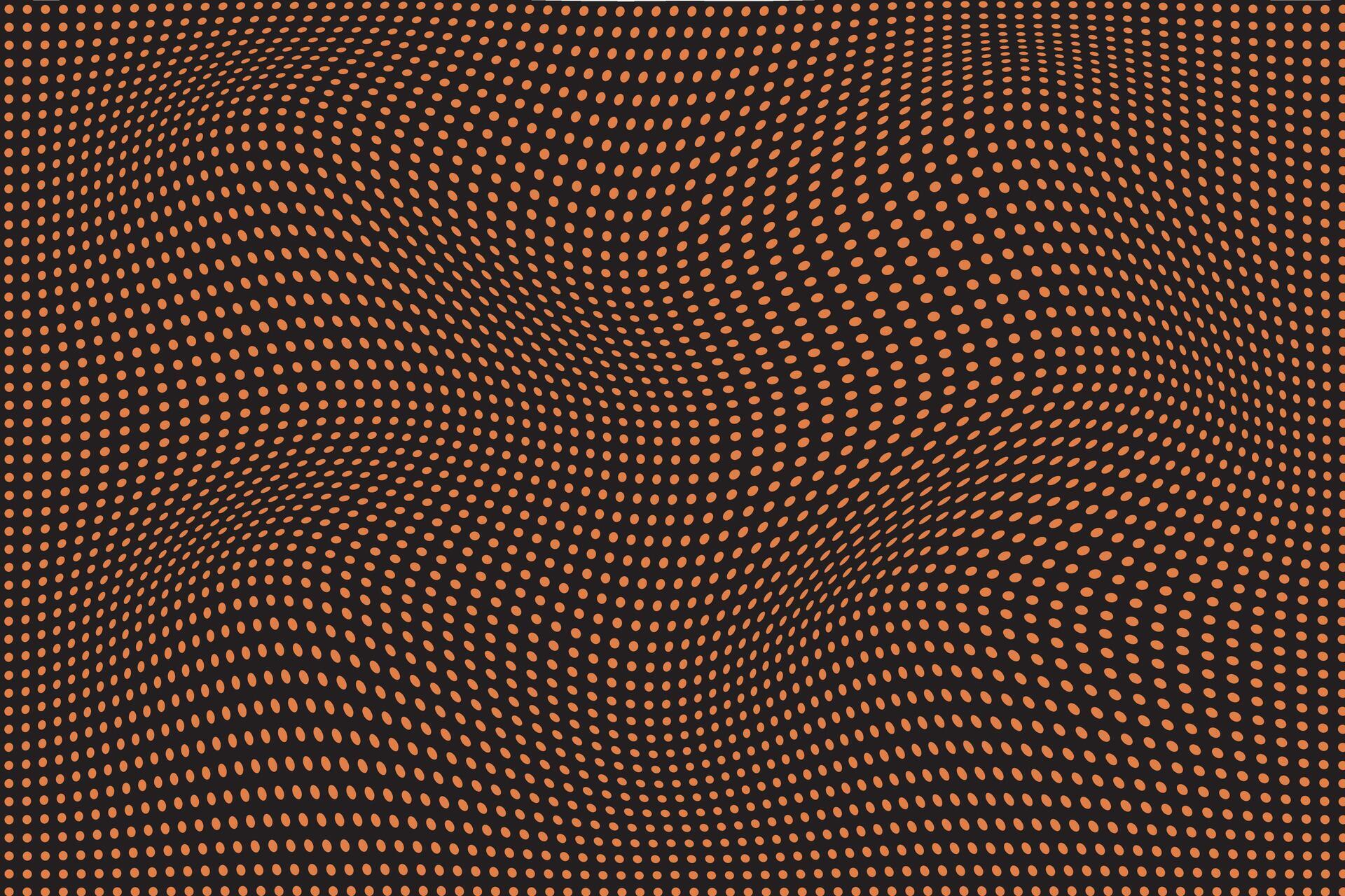 Simple Abstract Moon Cake Brown Color Small Polka Dot Wavy Distort