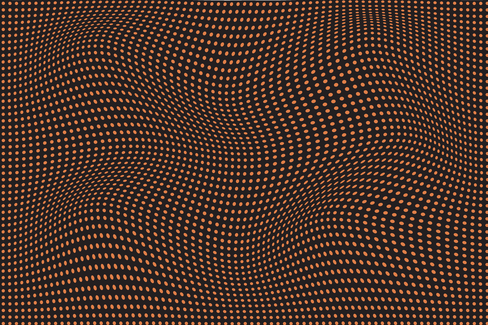 Simple Abstract Moon Cake Brown Color Small Polka Dot Wavy Distort