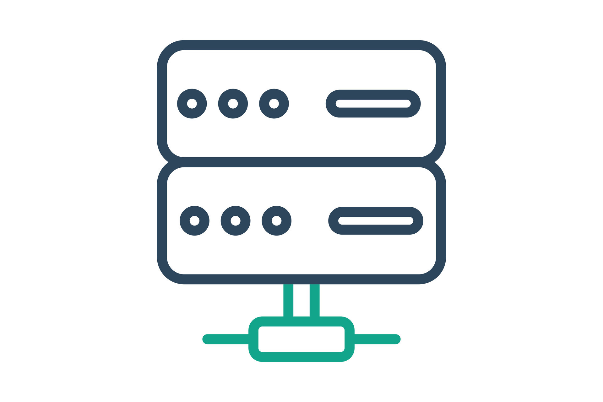 shared server icon. icon related to information technology. line icon ...