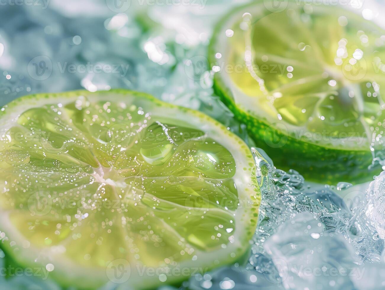 Refreshing Lemon Frozen in Ice, Close Up Citrus Chill 45638377 Stock Photo at Vecteezy