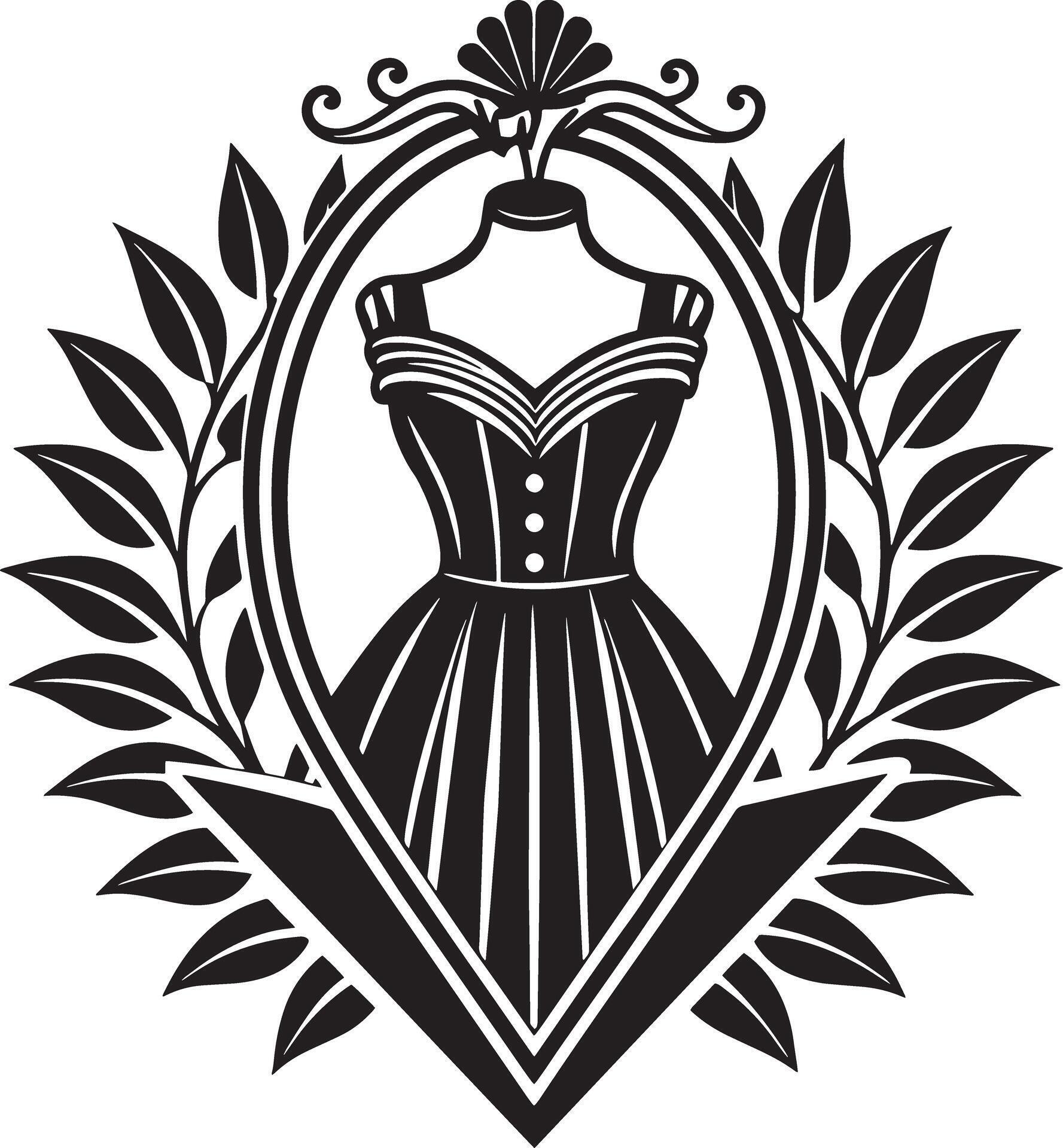 Fashion And Dress Logo Design Black And White Illustration 45650488 Vector Art At Vecteezy