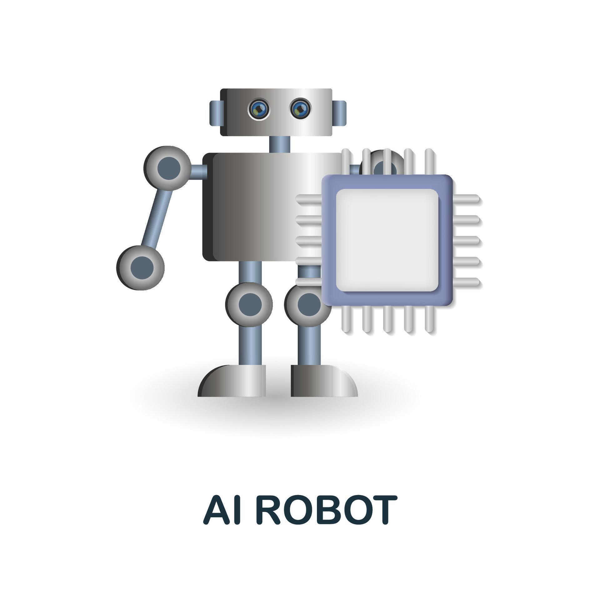 Ai Robot icon. 3d illustration from artificial intelligence collection ...