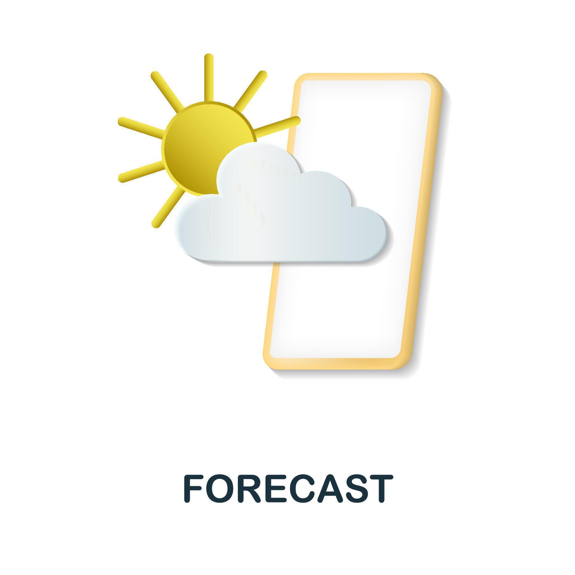 Forecast icon. 3d illustration from internet of things collection ...