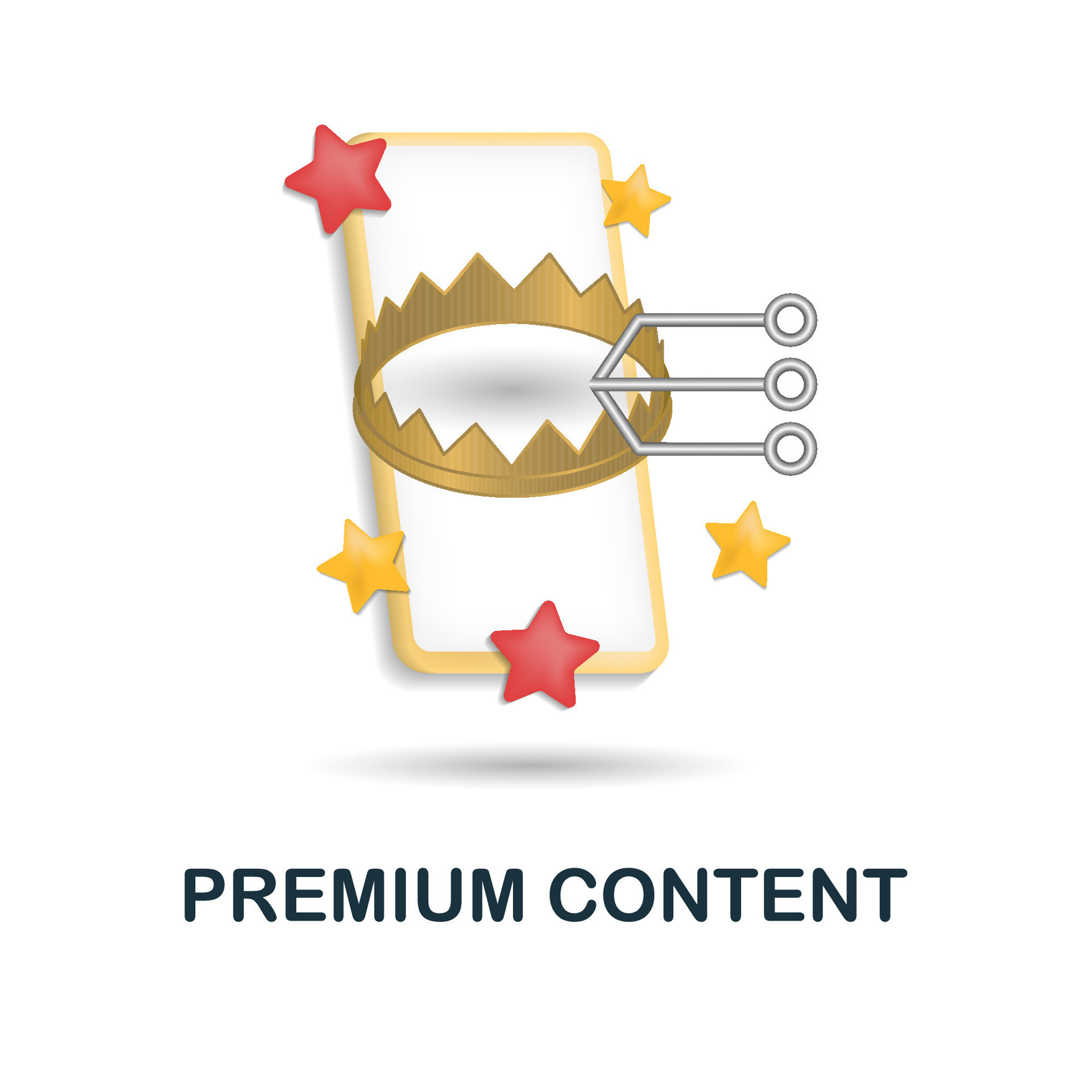 Premium Content icon. 3d illustration from content marketing collection ...