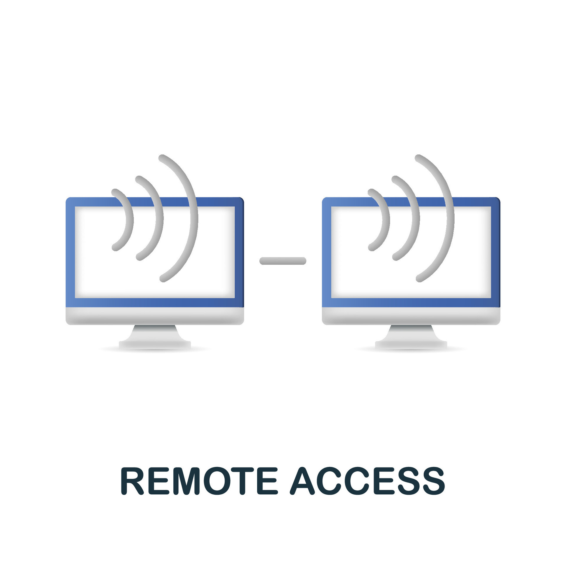 Remote Access icon. 3d illustration from cybercrime collection. Creative Remote Access 3d icon ...