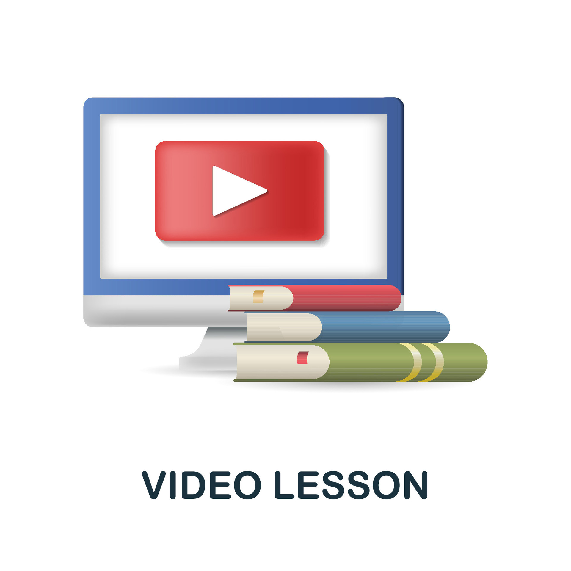 Lesson icon. 3d illustration from e-learning collection. Creative ...