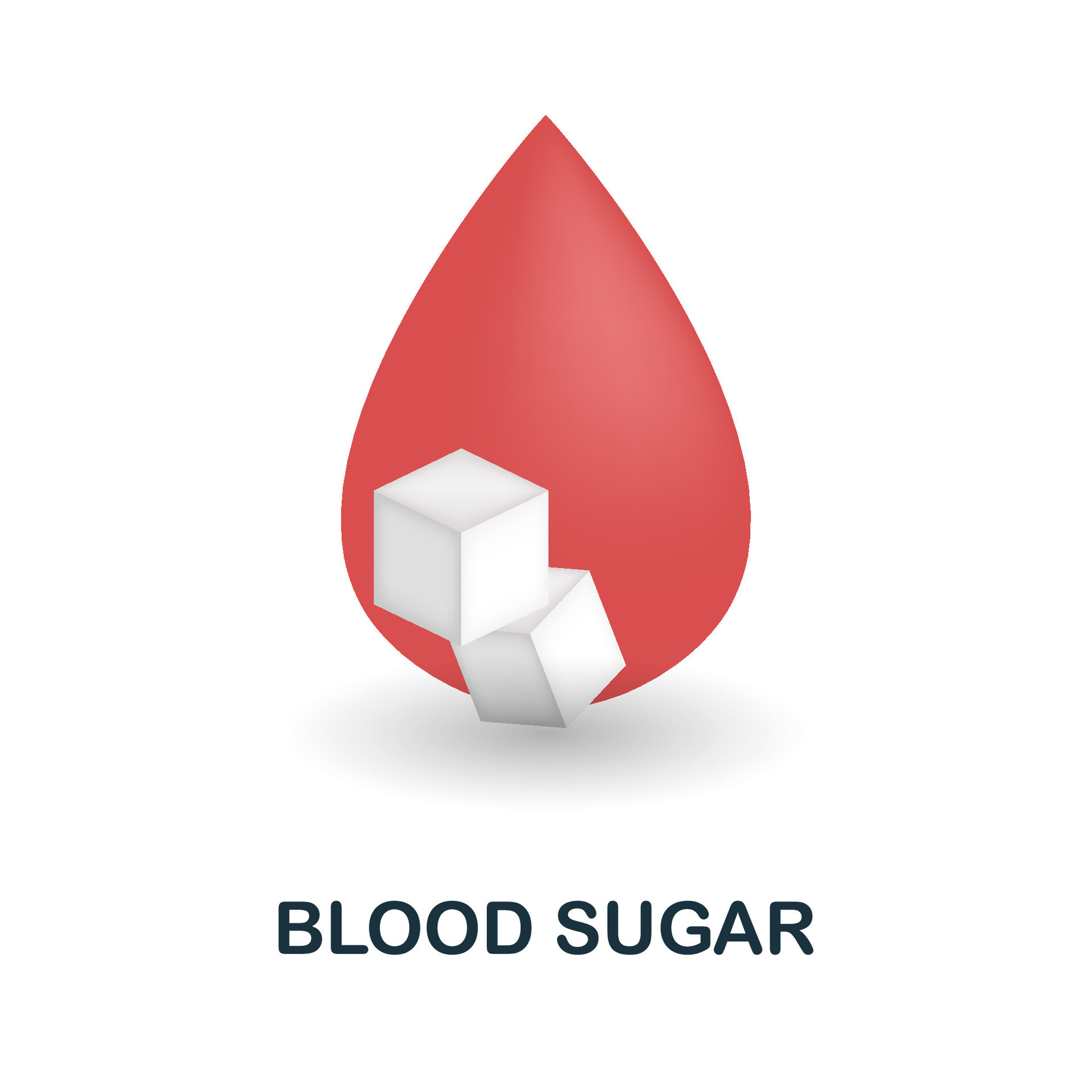 Blood Sugar icon. 3d illustration from health check collection. Creative Blood Sugar 3d icon for ...