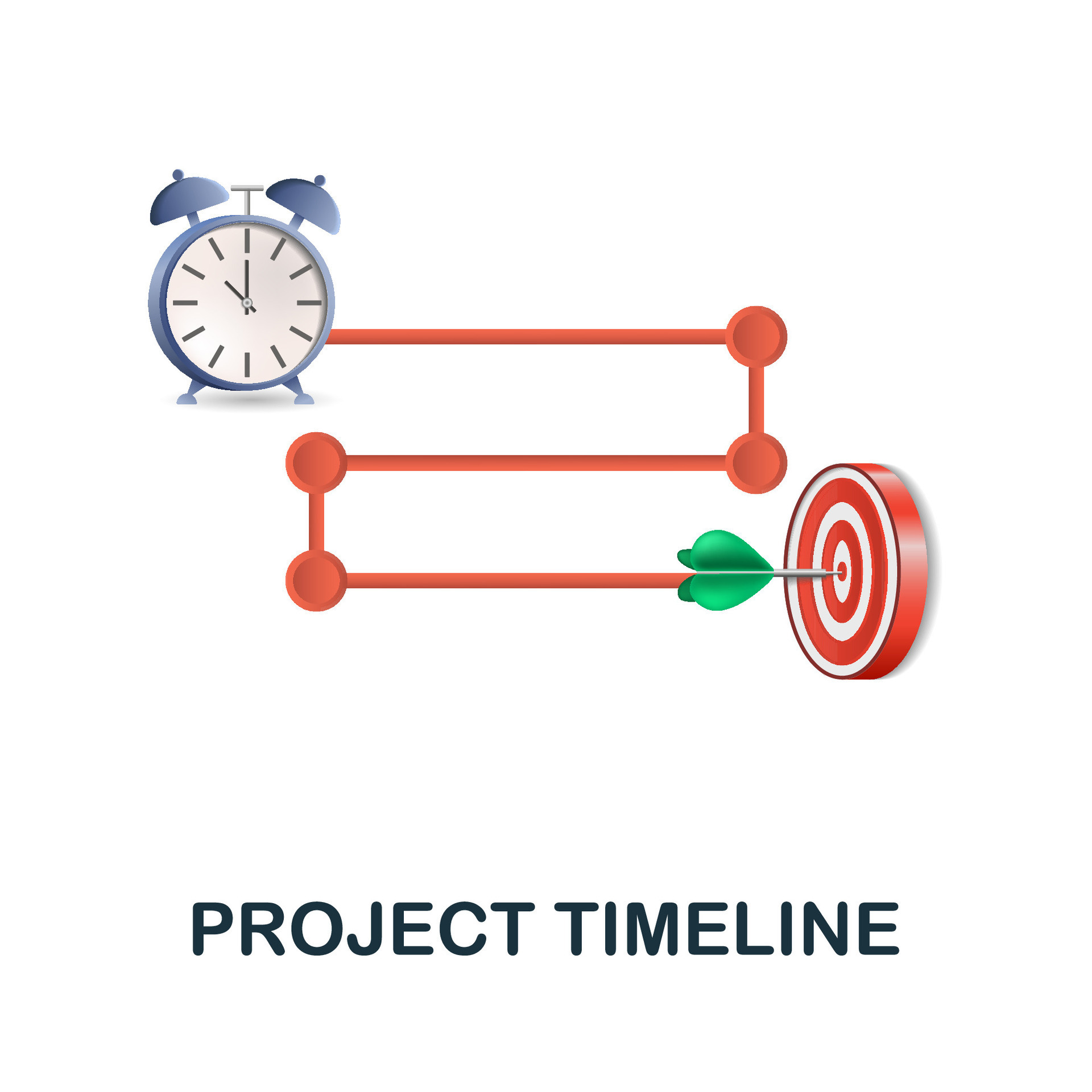 Project Timeline icon. 3d illustration from project development ... Project Timeline icon. 3d illustration from project development ...